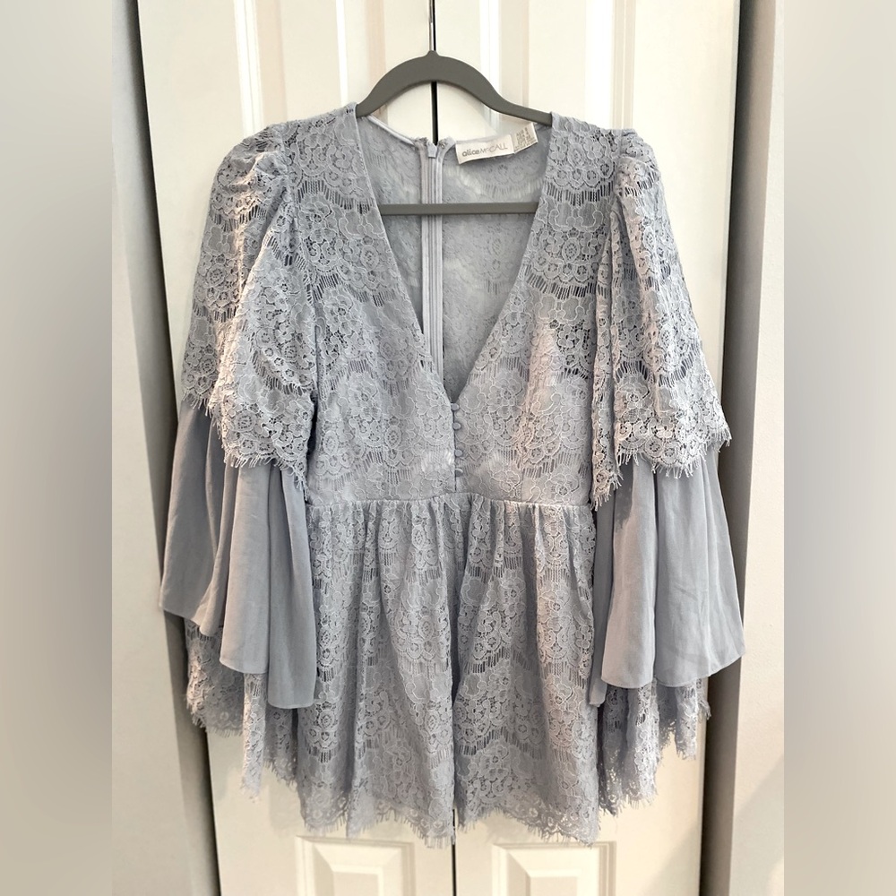 Alice Call Powder Blue Lace Top - Gem